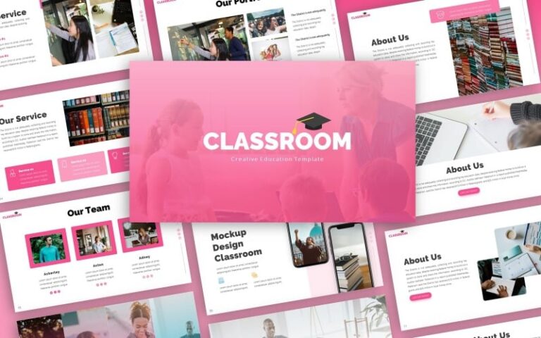 Classroom - Education Multipurpose PowerPoint Template - Template Witch