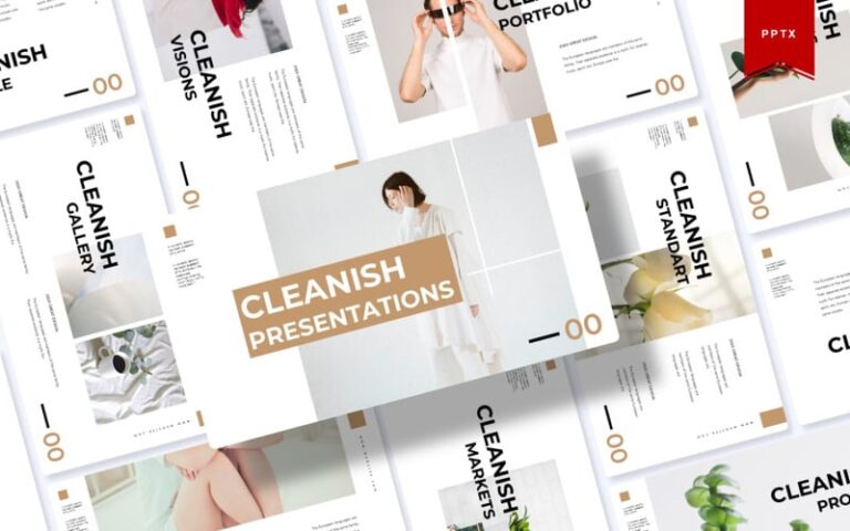 Cleanish | PowerPoint template - Template Witch
