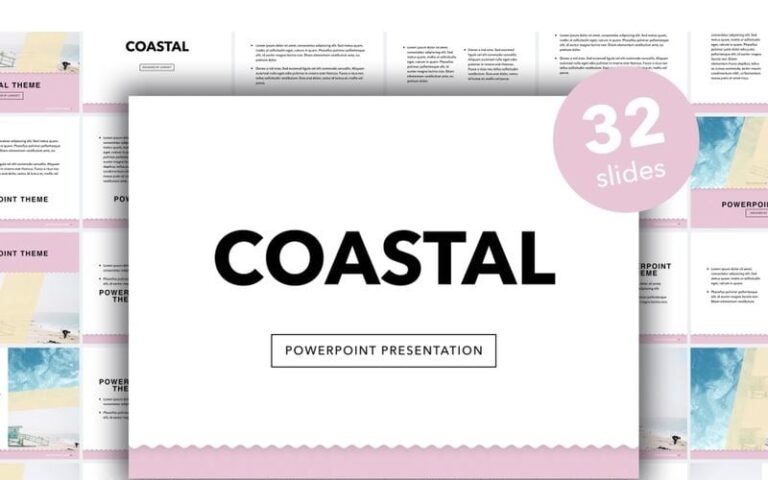 Coastal PowerPoint template - Template Witch