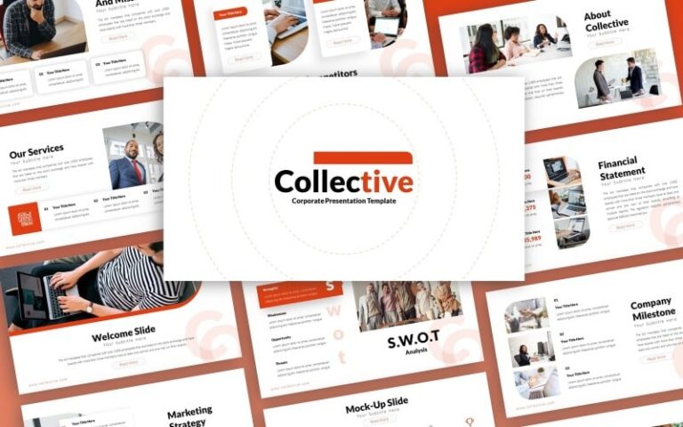 Collective Corporate Presentation PowerPoint template - Template Witch