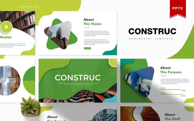 Construct | PowerPoint template - Template Witch