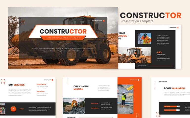 Constructor - Construction Powerpoint Template - Template Witch