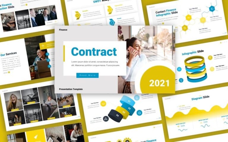 Contract Finance Multipurpose PowerPoint Template - Template Witch