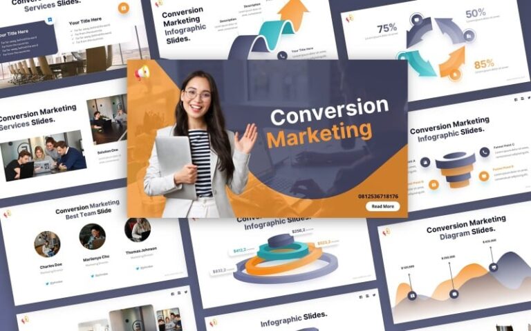 Conversion - Marketing Multipurpose PowerPoint Template - Template Witch