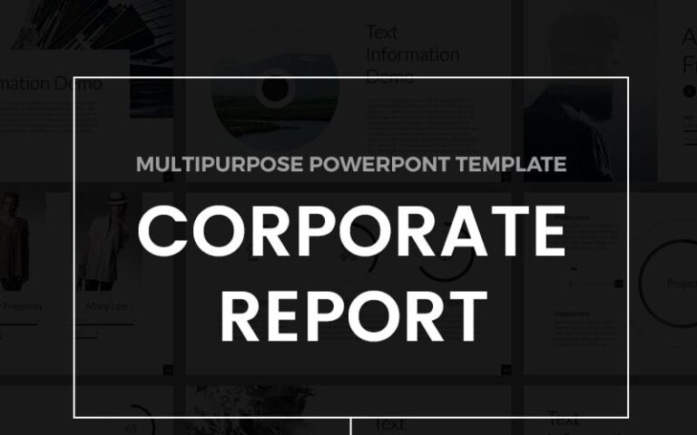 Corporate Report PowerPoint template - Template Witch