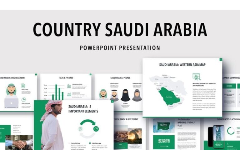 Country Saudi Arabia PowerPoint template - Template Witch