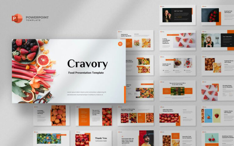 Cravory - Food & Restaurant Powerpoint Template - Template Witch