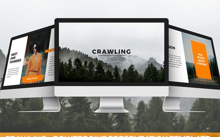 Crawling PowerPoint template - Template Witch