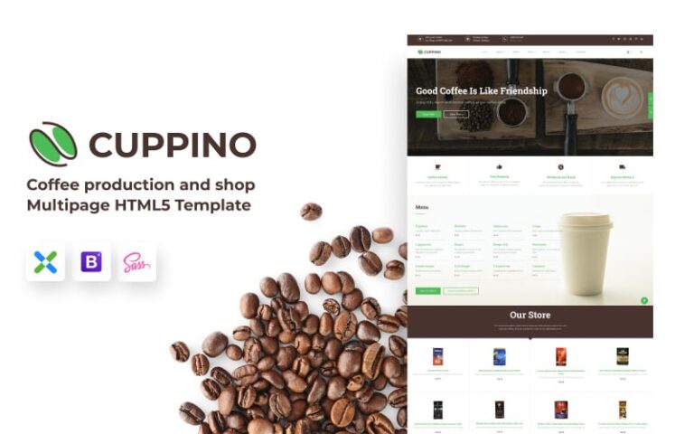 Cuppino - Coffee Shop HTML5 Website Template - Template Witch