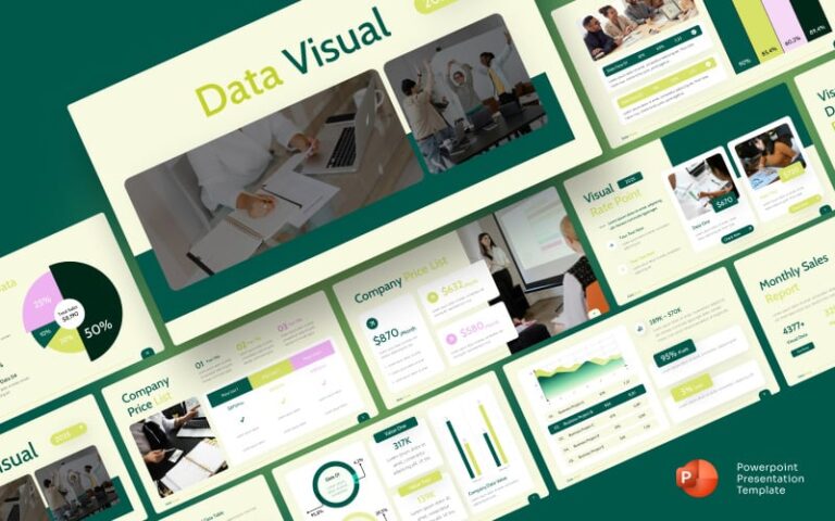 Data Visual PowerPoint Presentation Template - Template Witch