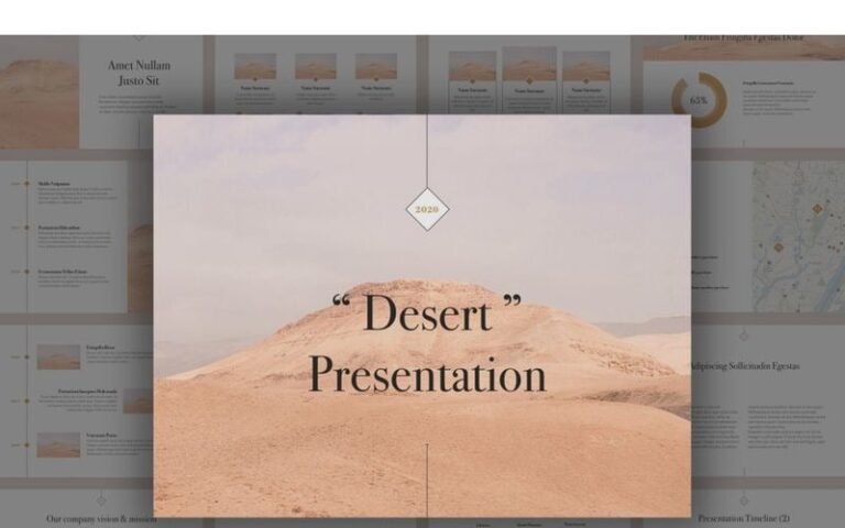 Desert PowerPoint template - Template Witch