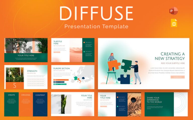 Diffuse Powerpoint Presentation Template - Template Witch