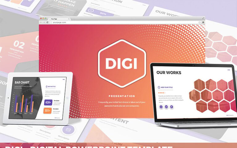 Digi - Digital PowerPoint template - Template Witch