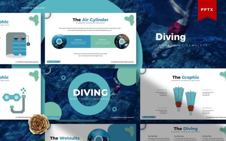 Diving | PowerPoint template - Template Witch