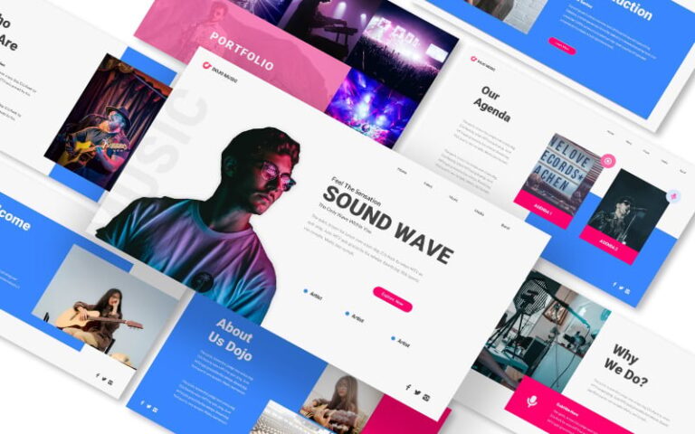 Dojo Music Presentation Powerpoint Template - Template Witch