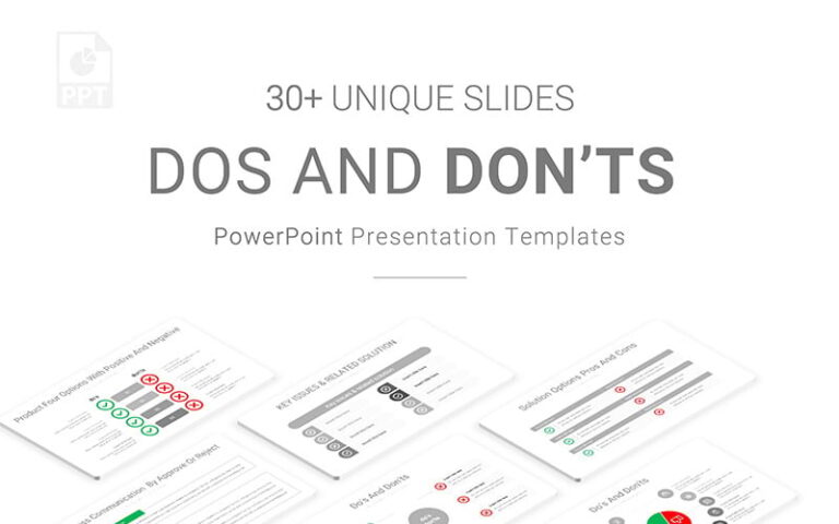 Dos and Don'ts Presentation PowerPoint template - Template Witch