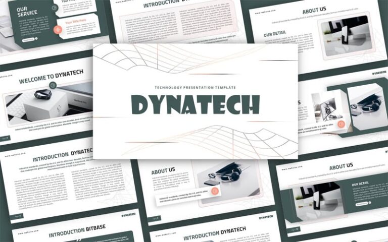 Dynatech Technology Multipurpose PowerPoint Presentation Template - Template Witch
