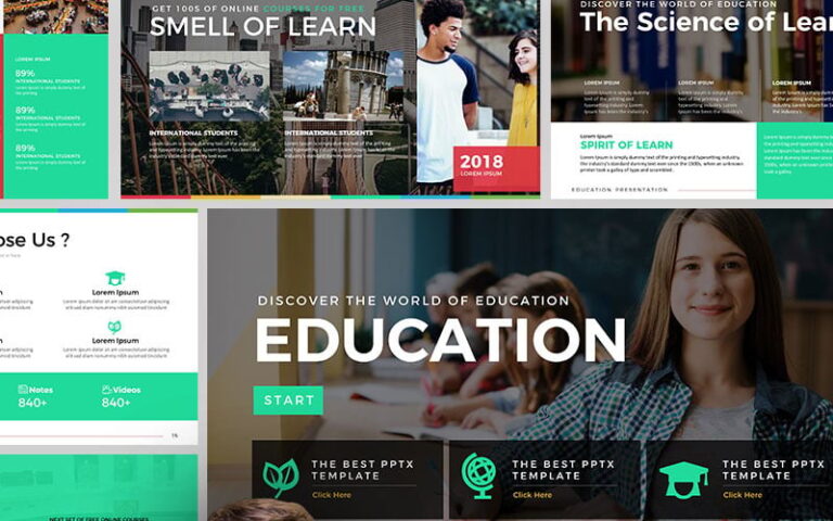 Education - Presentation PowerPoint template - Template Witch