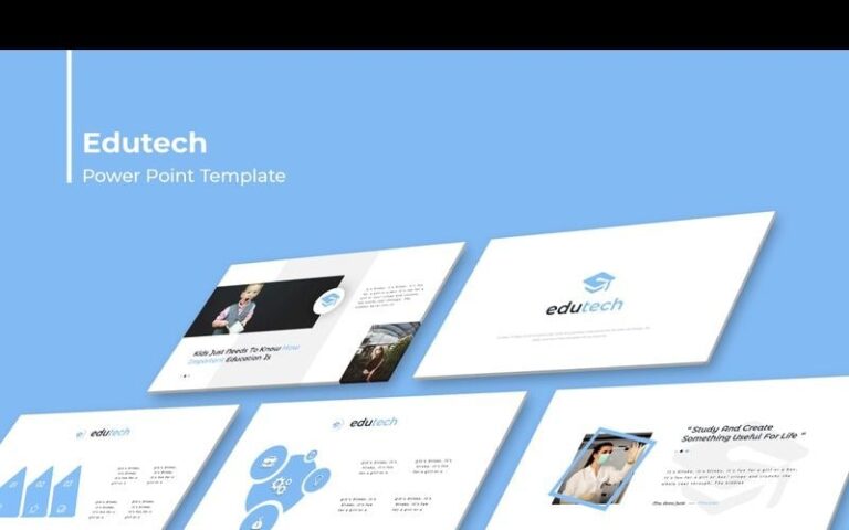 Edutech PowerPoint template - Template Witch