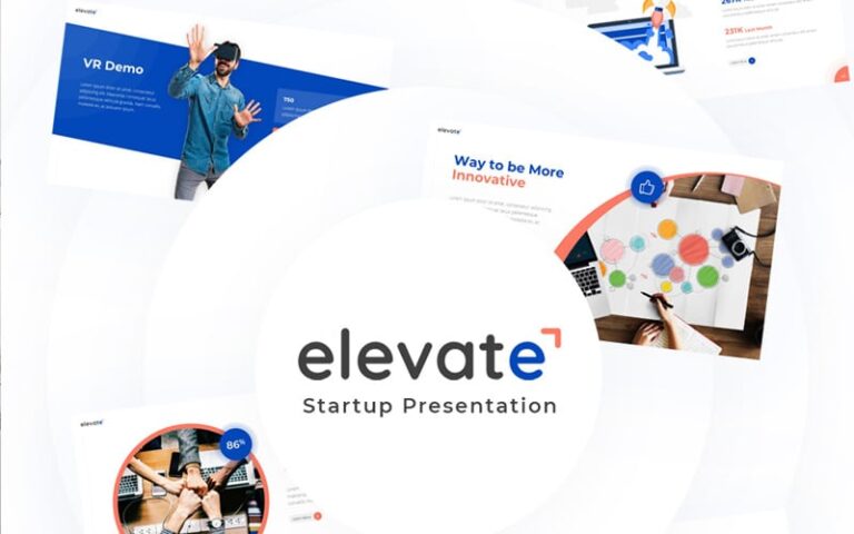 Elevate - StartUp Technology PowerPoint template - Template Witch