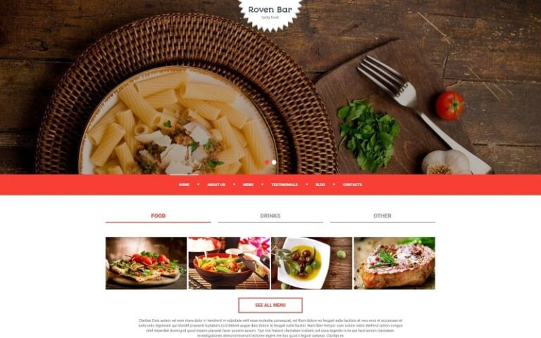 European Restaurant Responsive Joomla Template - Template Witch