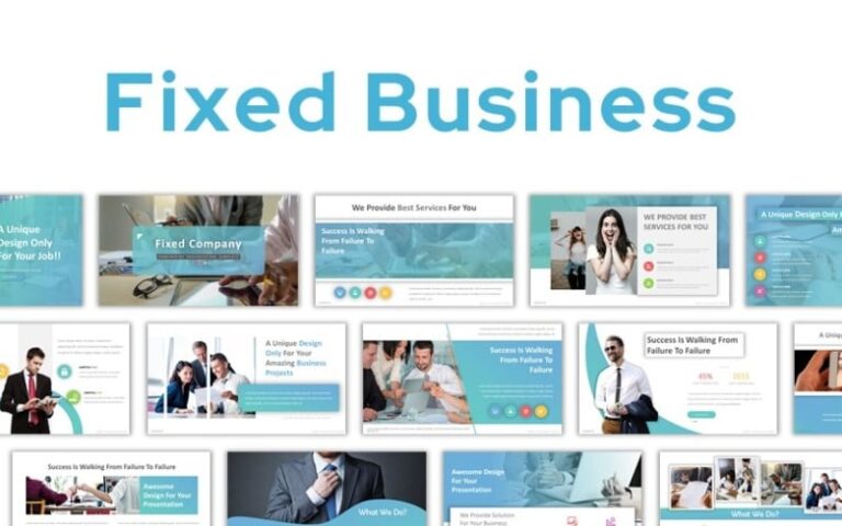 Fixed Business PowerPoint Template - Template Witch