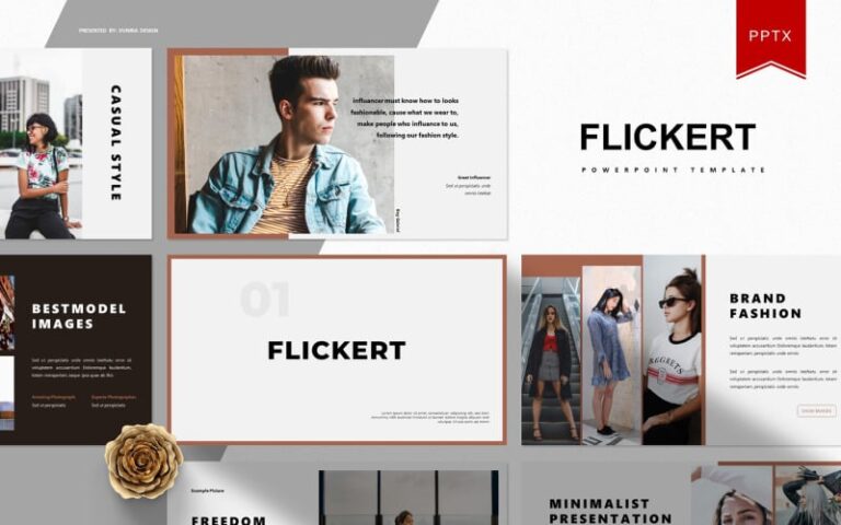 Flickert | PowerPoint template - Template Witch