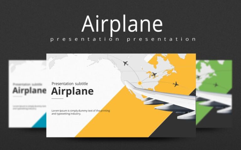 Flight PPT PowerPoint template - Template Witch