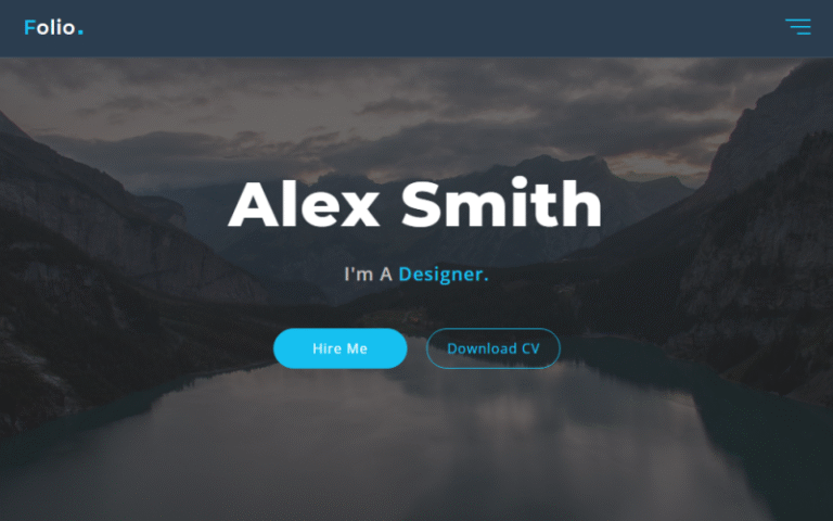Folio - Personal Portfolio Landing Page Template - Template Witch