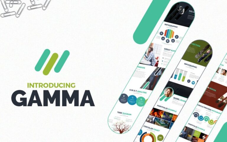 Gamma PowerPoint template - Template Witch