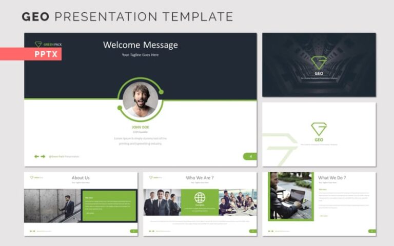 GEO Presentation PowerPoint template - Template Witch