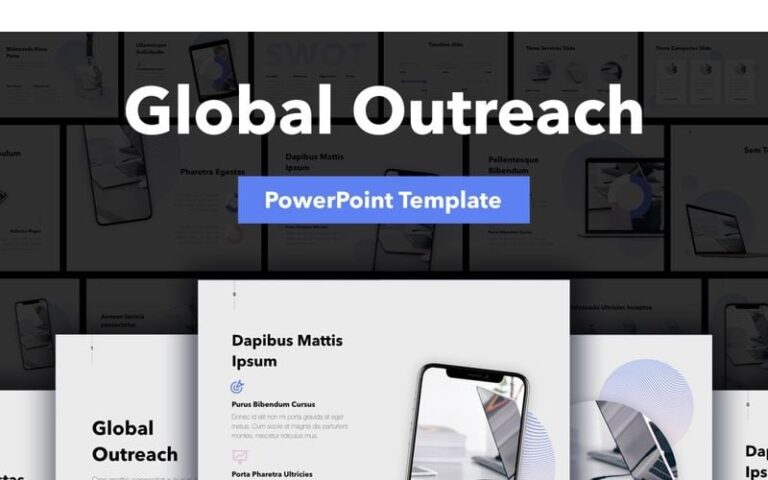 Global Outreach PowerPoint template - Template Witch