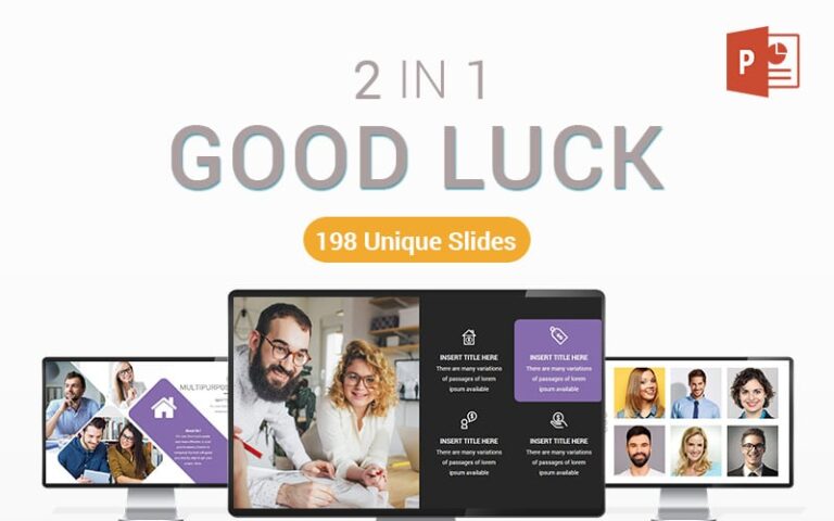 Good Luck 2 in 1 PowerPoint template - Template Witch