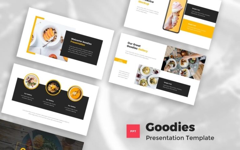 Goodies - Food & Beverages PowerPoint Template - Template Witch