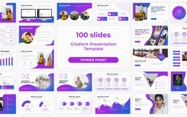 Gradient PowerPoint Presentation Template - Template Witch