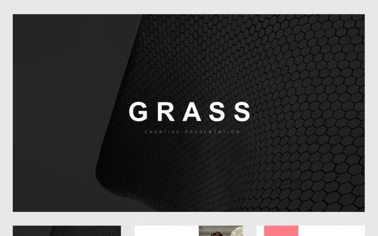 Grass Presentation PowerPoint template - Template Witch