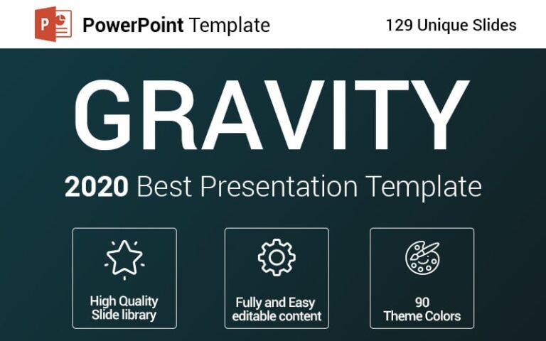 Gravity PowerPoint template - Template Witch