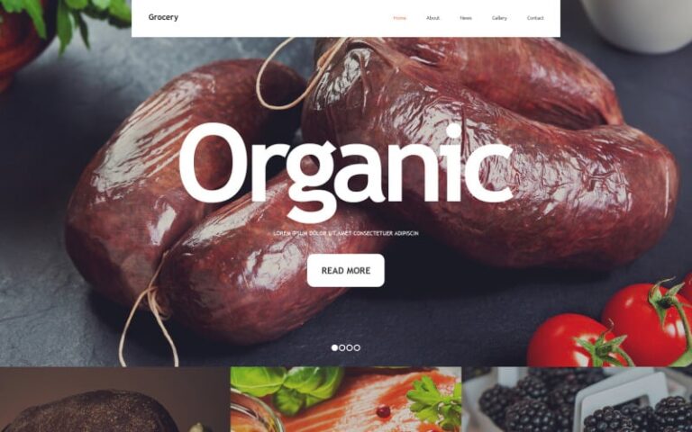 Grocery Store Responsive Website Template - Template Witch