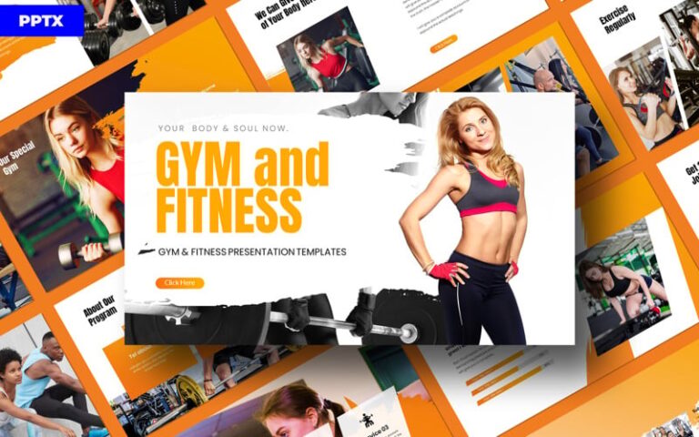 Gym & Fitness PowerPonit Presentation Template - Template Witch