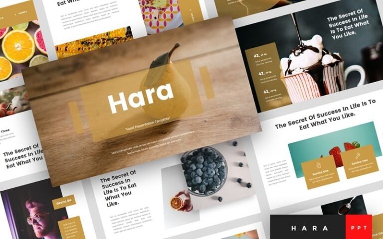 Hara - Food PowerPoint template - Template Witch