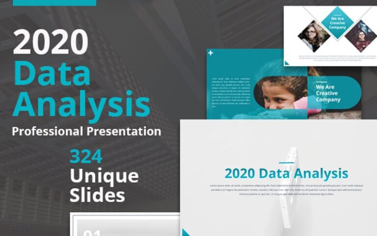 2020 Data Analysis PowerPoint template - Template Witch
