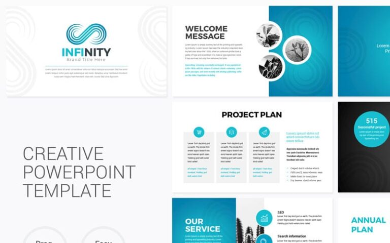 Infinity - Modern PowerPoint template - Template Witch
