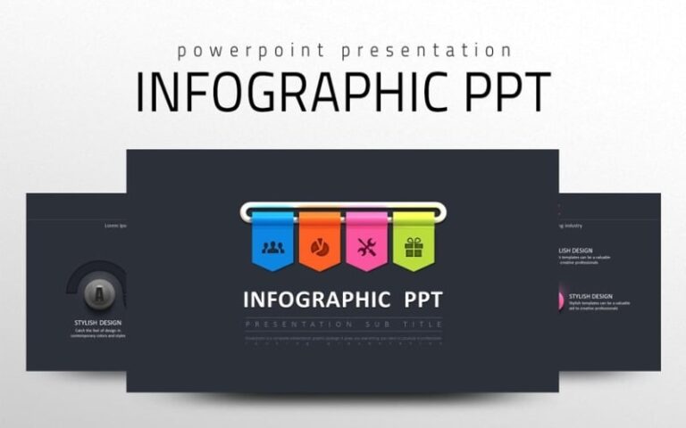 Infographic PPT PowerPoint template - Template Witch