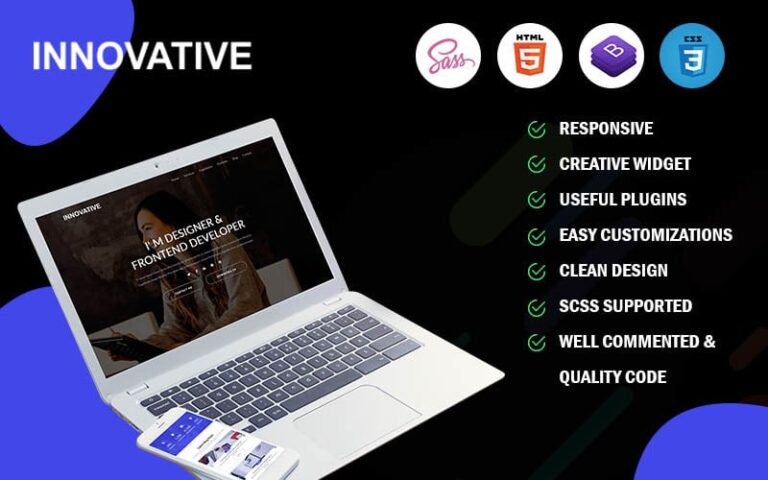 Innovative CV Landing Page Template - Template Witch