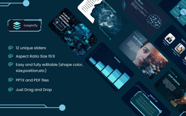 Insightify Artificial Intelligence Power Point Presentation Template - Template Witch