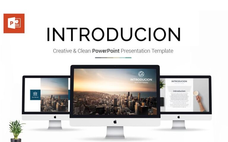 Introduction Presentation PowerPoint template - Template Witch