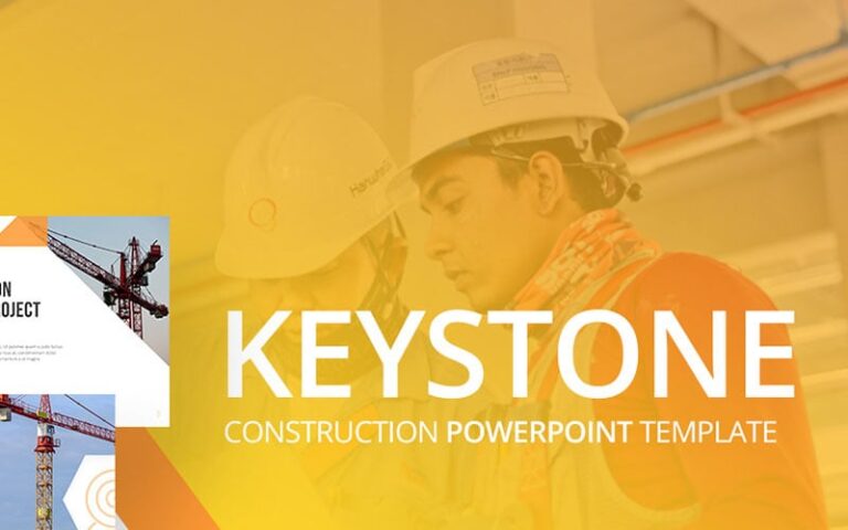 Keystone - Construction PowerPoint template - Template Witch