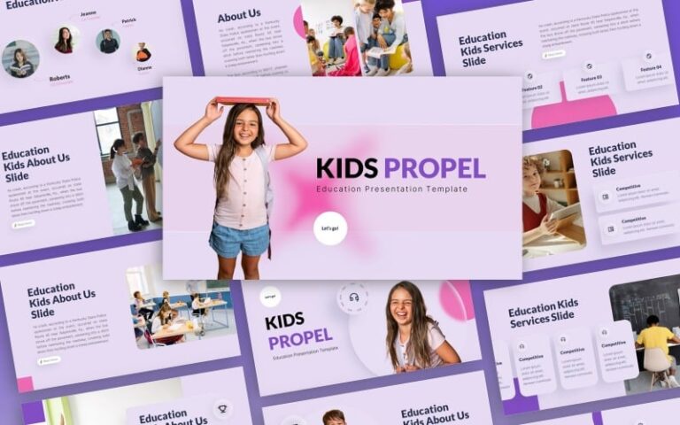 Kids Propel - Education Multipurpose PowerPoint Template - Template Witch
