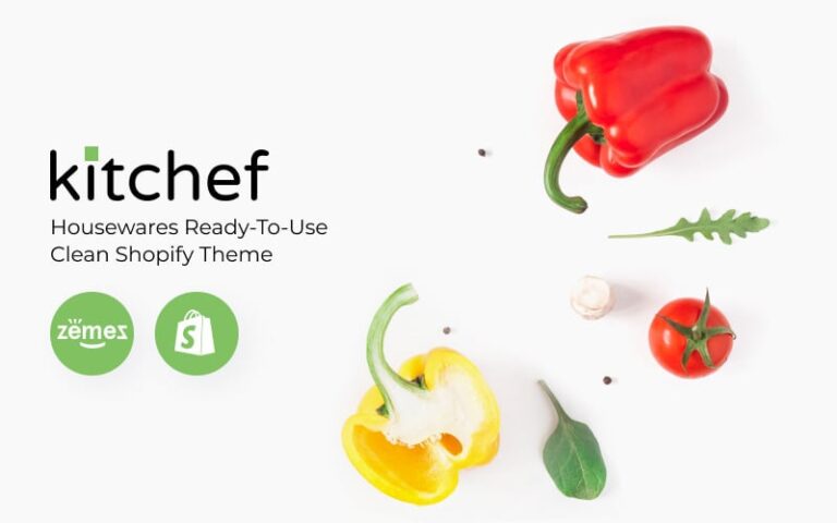 Kitchef - Housewares Ready-To-Use Clean Shopify Theme - Template Witch