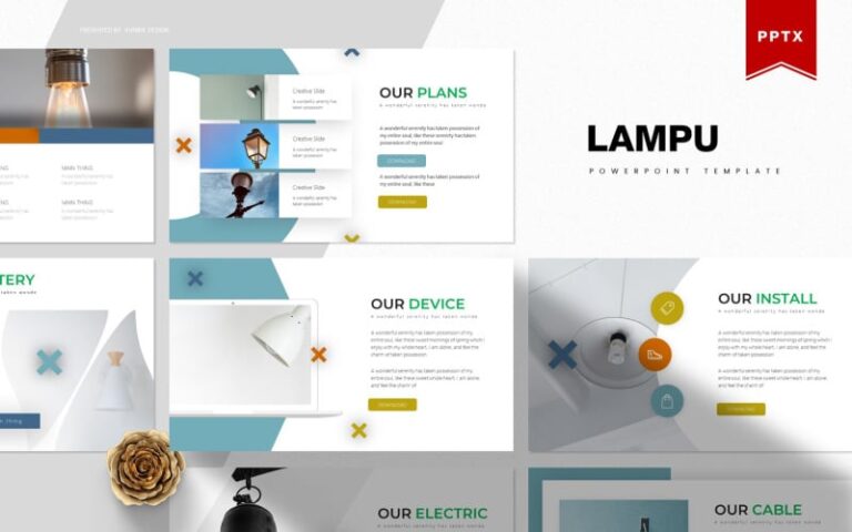 Lampu | PowerPoint template - Template Witch